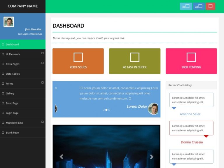 Free Simple Web Template: Advance Admin - Free HTML Templates, Free CSS ...