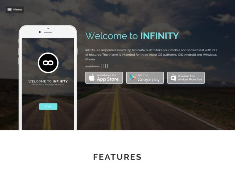 Free HTML/CSS Template: Infinity - Free HTML Templates, Free CSS ...