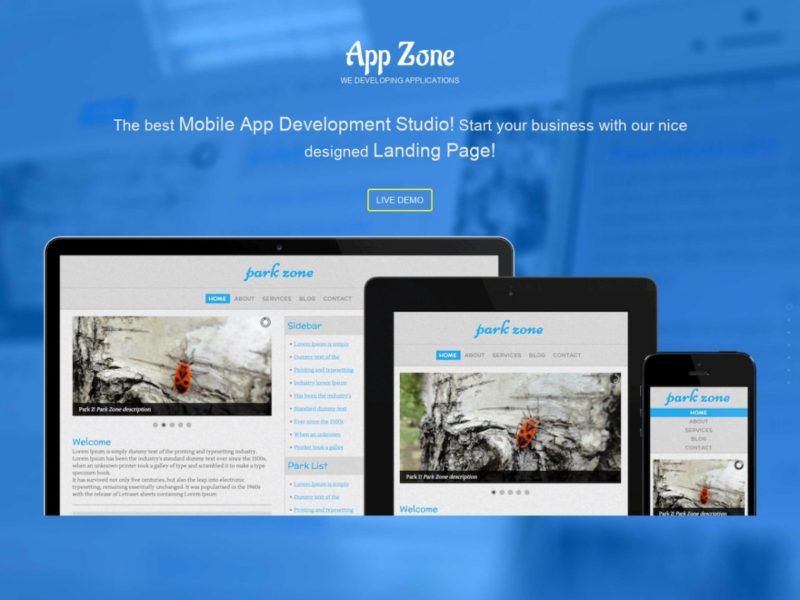 HTML/CSS Templates for Free Downloading: App Zone - Free HTML Templates ...