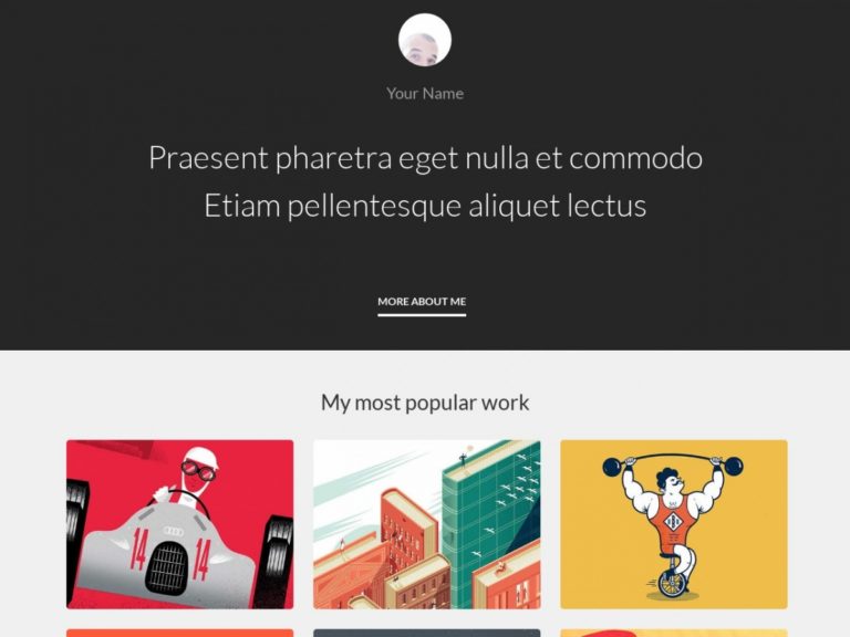 Free HTML/CSS Templates for Downloading: Dribbble Portfolio - Free HTML ...