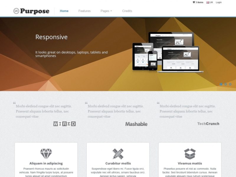 Free HTML/CSS Templates for Downloading: Mpurpose - Free HTML Templates ...