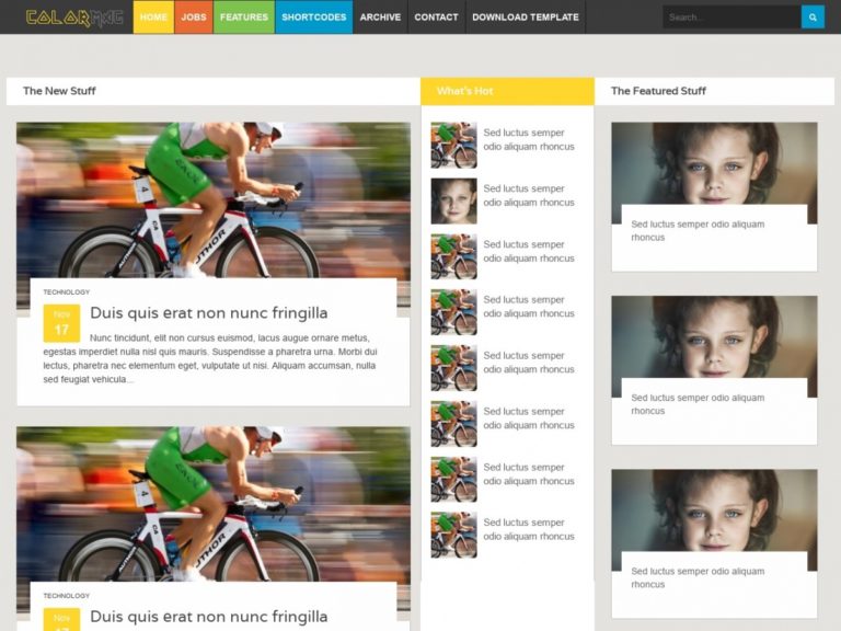 Download HTML/CSS Templates for Free: Colormag - Free HTML Templates ...