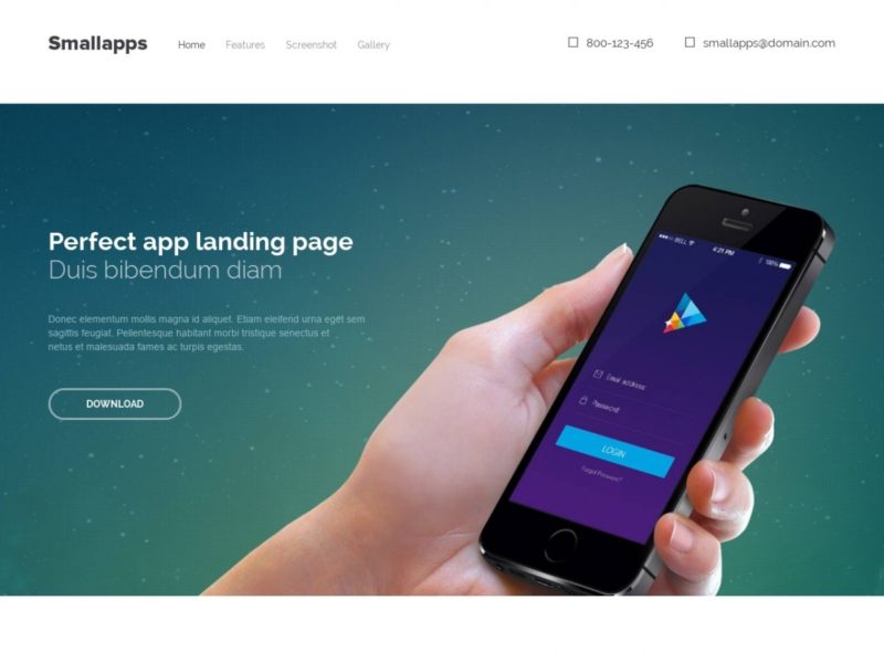 Free HTML/CSS Template: Smallapps - Free HTML Templates, Free CSS ...