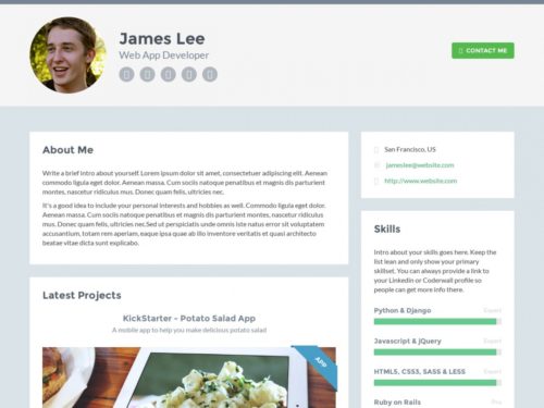 Plantillas HTML/CSS para Descargar Gratis: Developer - Plantillas HTML ...