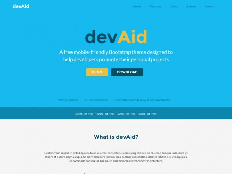 Plantillas HTML/CSS Gratuita para Descargar: Devaid - Plantillas HTML ...