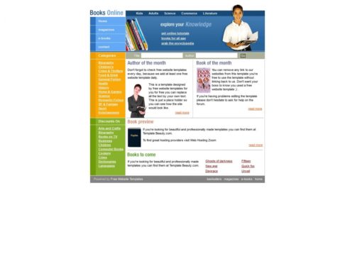 Plantillas HTML Gratis para Descargar: Books Online - Plantillas HTML ...
