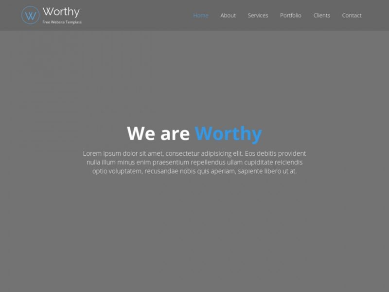 Download free HTML/CSS Template: Worthy V1.0 - Free HTML Templates ...