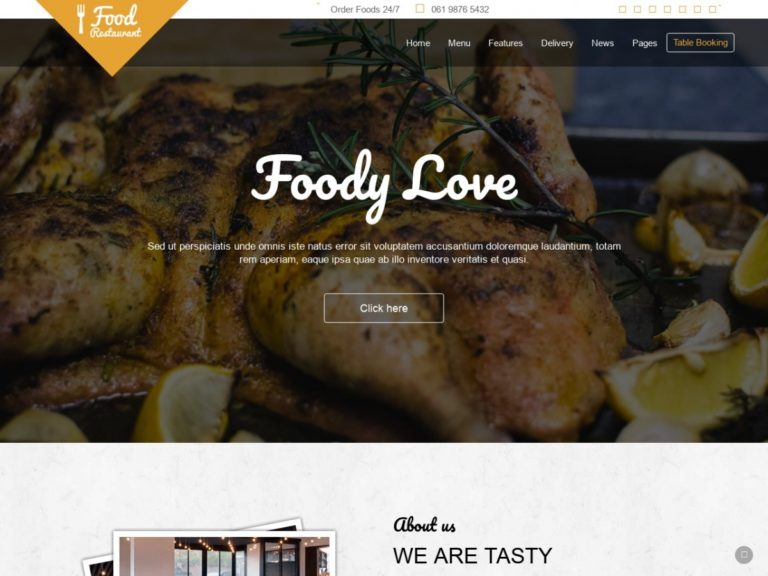 Free HTML Template: Food And Restaurant - Free HTML Templates, Free CSS ...