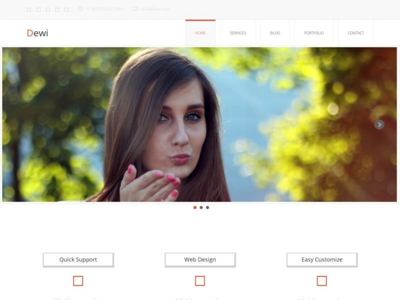 Plantilla Web Gratis: Dewi - Plantillas HTML Gratuitas