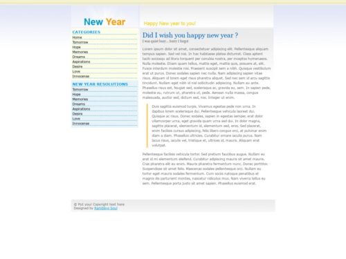 Free HTML/CSS Templates for Downloading: New Year - Free HTML Templates ...