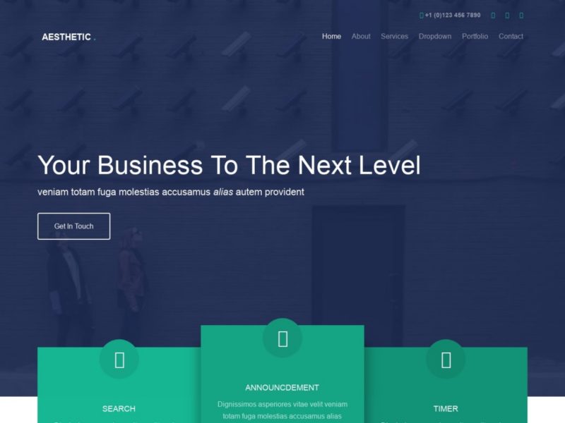 Free HTML Template: Aesthetic - Free HTML Templates, Free CSS Templates ...