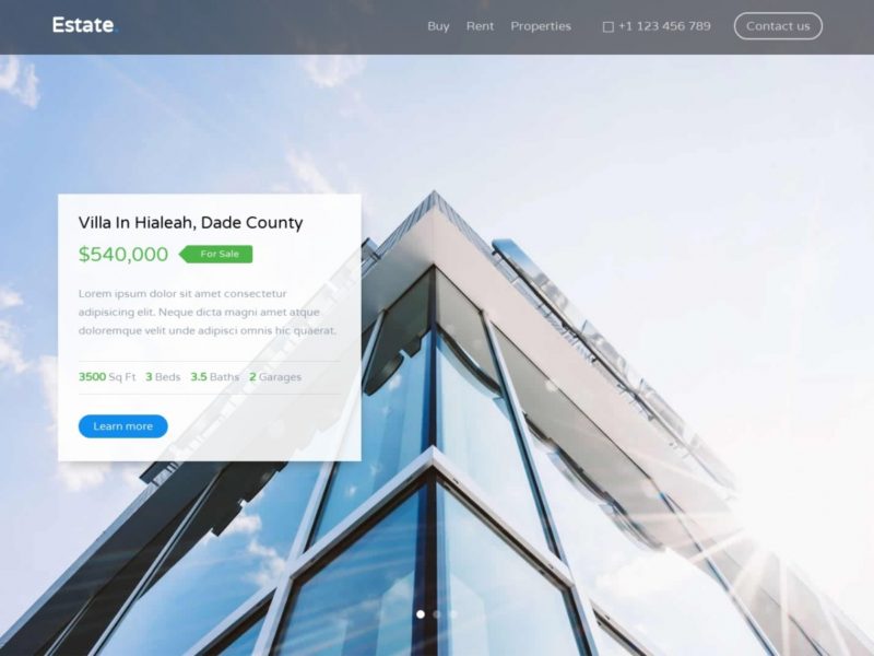 Free HTML/CSS Templates for Downloading: Estate - Free HTML Templates ...
