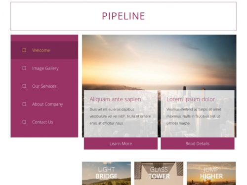 Plantilla Web Simple Gratuita: Pipeline - Plantillas HTML Gratuitas