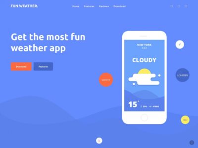 Download HTML/CSS Templates for Free: Weather Apps - Free HTML ...