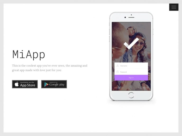 Plantilla Web Simple Gratis: Miapp - Plantillas HTML Gratuitas