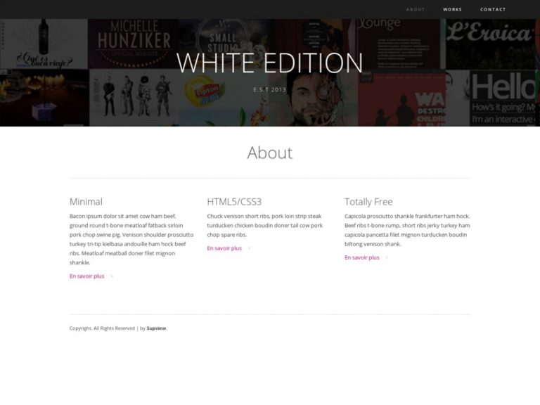 HTML/CSS Templates for Free Downloading: White Edition - Free HTML ...