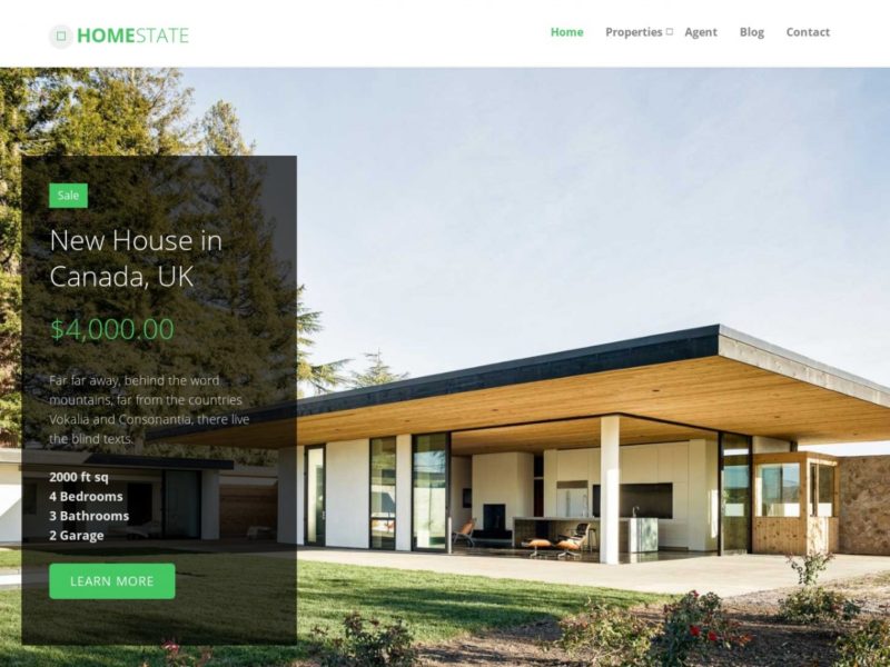 Plantillas HTML/CSS para Descargar Gratis: Homestate - Plantillas HTML ...