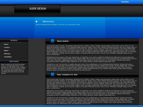 Free HTML/CSS Template: Sleek Design - Free HTML Templates, Free CSS ...
