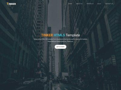 Plantilla Web Simple Gratuita: Tinker - Plantillas HTML Gratuitas