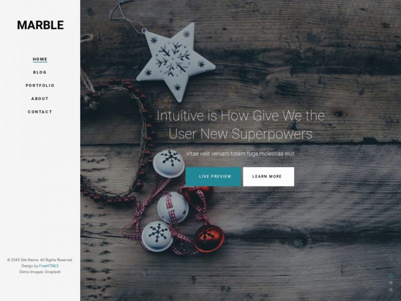 HTML/CSS Templates for Free Downloading: Marble - Free HTML Templates ...