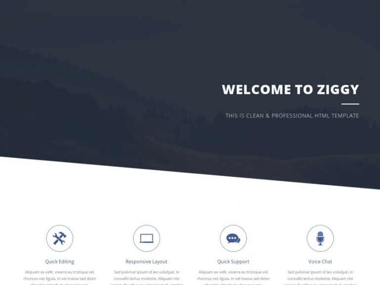 Download HTML/CSS Templates for Free: Ziggy - Free HTML Templates, Free ...