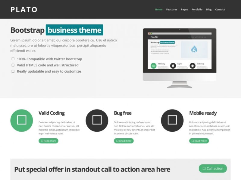 Plantillas HTML/CSS Gratis para Descargar: Plato - Plantillas HTML ...