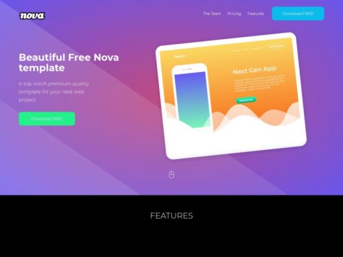 Plantilla HTML/CSS Gratuita: Nova - Plantillas HTML Gratuitas