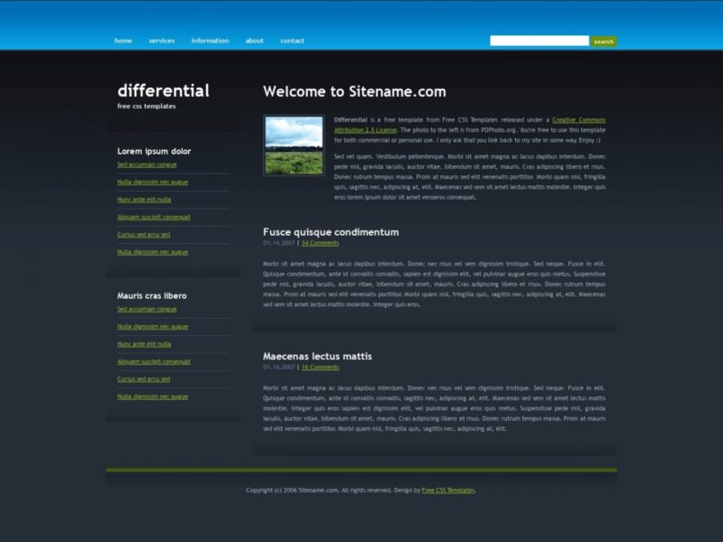 Plantillas HTML Gratis para Descargar: Differential - Plantillas HTML ...