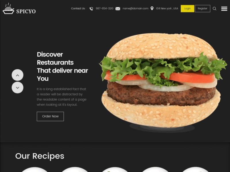 Plantilla HTML Gratis: Spicyo - Plantillas HTML Gratuitas