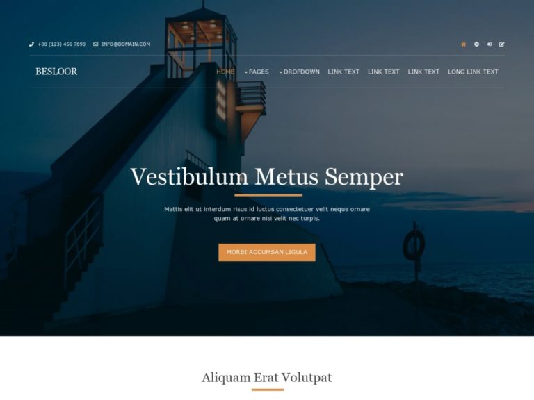 Plantilla Web Simple Gratuita: Besloor - Plantillas HTML Gratuitas