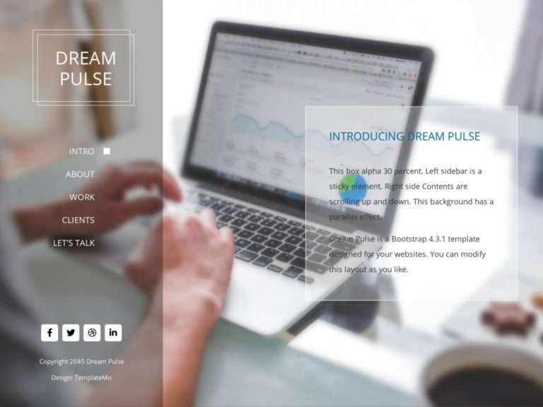 Free HTML/CSS Template: Dream Pulse - Free HTML Templates, Free CSS ...