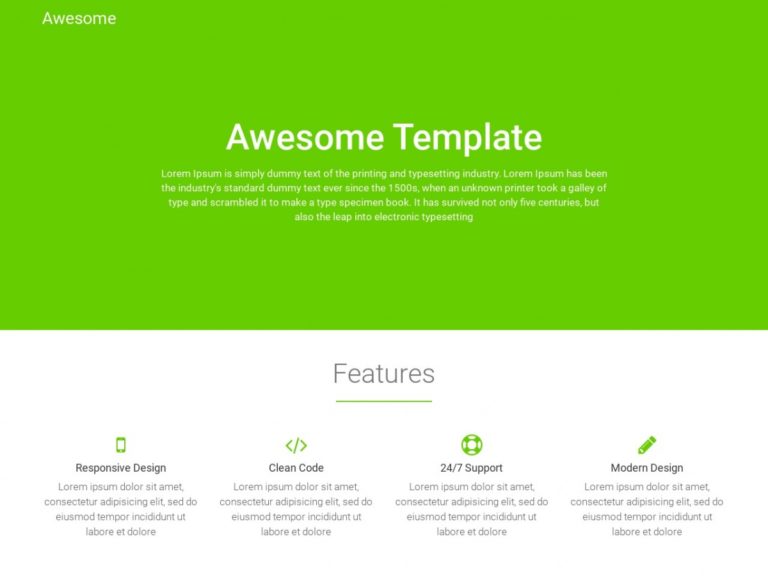 Download free HTML/CSS Template: Awesome - Free HTML Templates, Free ...