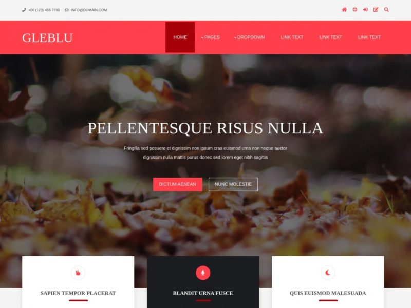 Plantilla Web Simple Gratis: Gleblu - Plantillas HTML Gratuitas