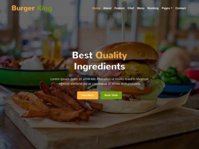 Free HTML/CSS Templates for Downloading: Burger King - Free HTML ...