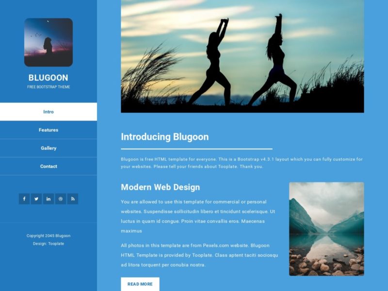 Free Simple Web Template: Blugoon - Free HTML Templates, Free CSS ...