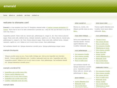 Plantillas HTML/CSS para Descargar Gratis: Emerald - Plantillas HTML ...