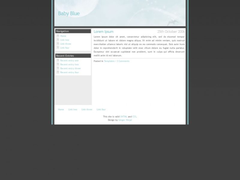 Plantilla HTML Gratis: Baby Blue - Plantillas HTML Gratuitas