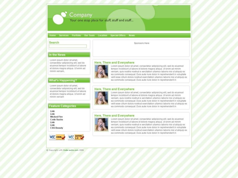 Free HTML/CSS Template: Luscious Candy - Free HTML Templates, Free CSS ...