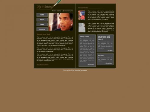 Free HTML/CSS Template: Book Author - Free HTML Templates, Free CSS ...