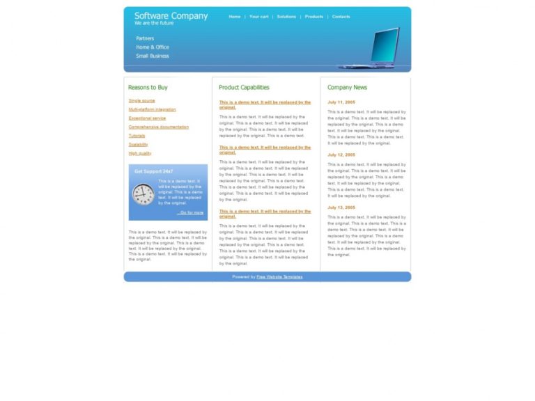 Free HTML/CSS Templates for Downloading: Software Company - Free HTML ...