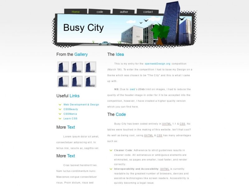 Free HTML/CSS Template: Busy City - Free HTML Templates, Free CSS ...