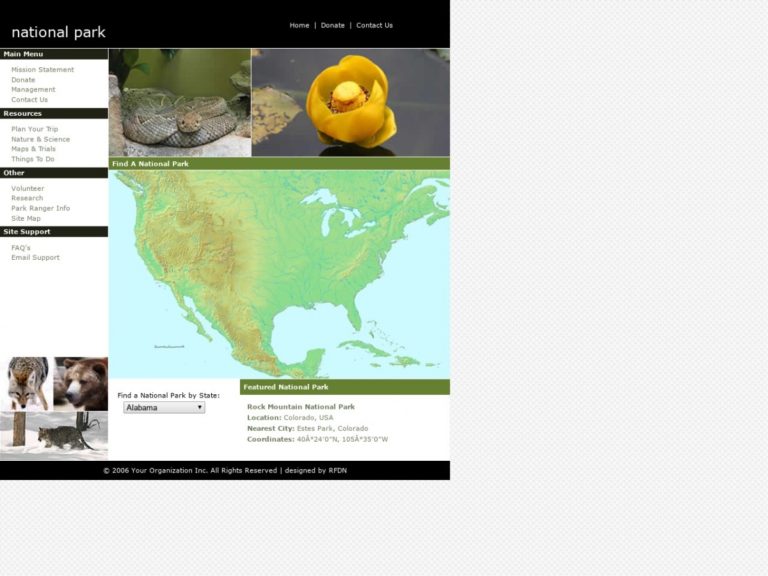 HTML/CSS Templates for Free Downloading: National Park - Free HTML ...