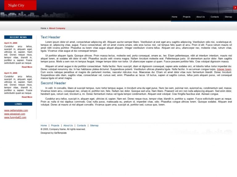 Download HTML/CSS Templates for Free: Night City - Free HTML Templates ...