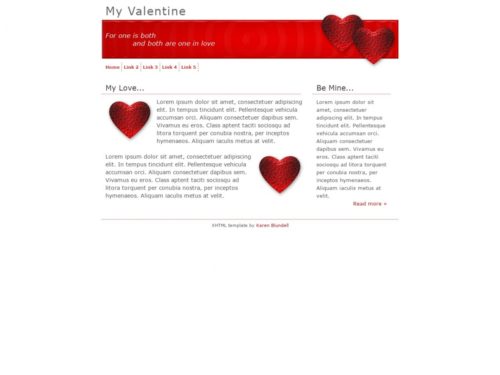 HTML/CSS Templates for Free: My Valentine - Free HTML Templates, Free ...