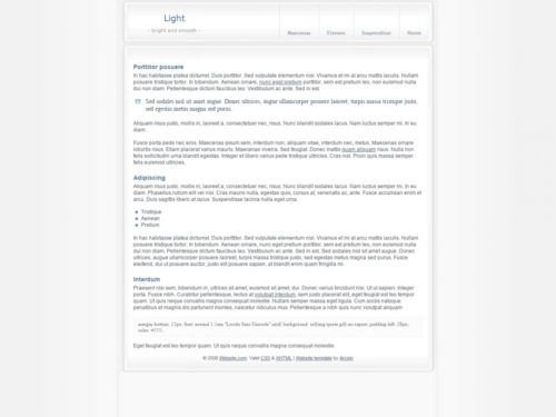 Free HTML/CSS Template: Light - Free HTML Templates, Free CSS Templates ...