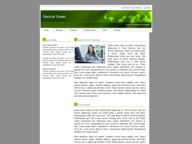 Free HTML Template: Neutral Green - Free HTML Templates, Free CSS ...