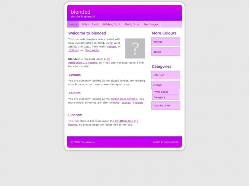 Free HTML/CSS Templates for Downloading: Blended - Free HTML Templates ...