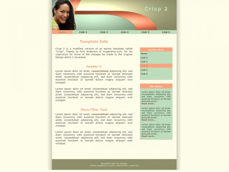 Free HTML Template: Crisp 2 - Free HTML Templates, Free CSS Templates ...