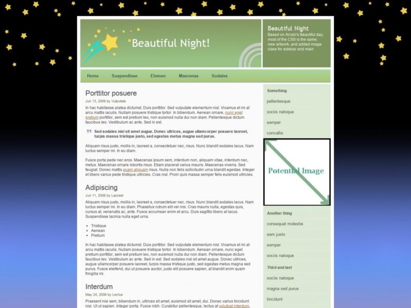 HTML Templates for Free: Beautiful Night - Free HTML Templates, Free ...