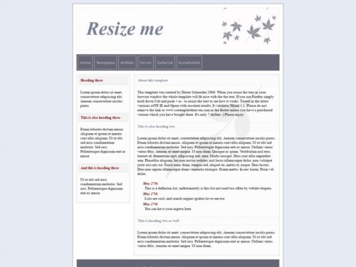 Download free HTML/CSS Template: Resize Me - Free HTML Templates, Free ...